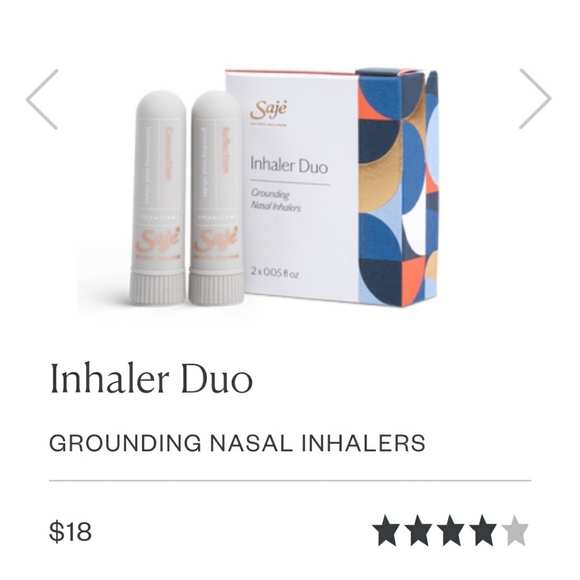 saje | Other | Nwt Saje Inhaler Duo Grounding Nasal Inhalers | Poshmark